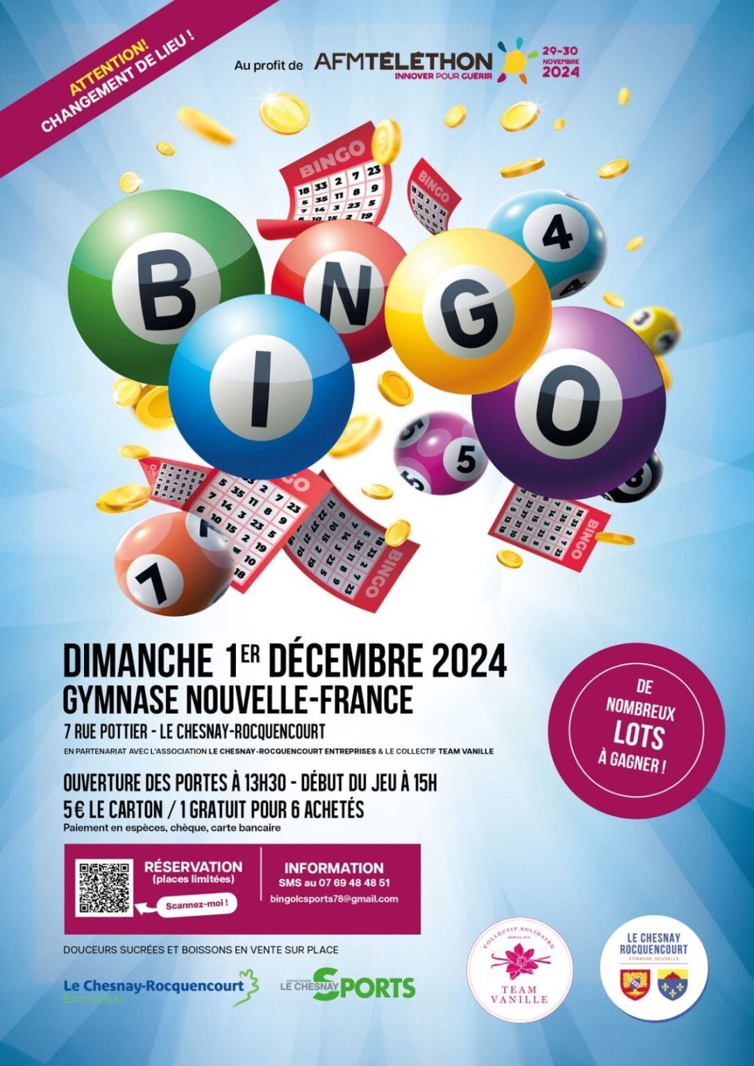 Téléthon 2024 – 30 novembre – 1er décembre 2024 - Sub Galatée Le Chesnay 78